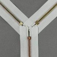 China Euro Teeth Metal Zipper Light Gold 5 Size Deformation Resistant High Stability for sale