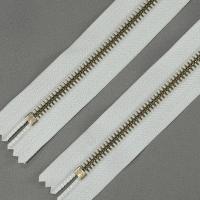 China Brass #5 Euro Teeth Metal Zipper Light Gold High Tensile Strength for Luxury Apparel for sale