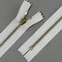 China Brass #5 Euro Teeth Metal Zipper Light Gold High Tensile Strength for Luxury Apparel for sale
