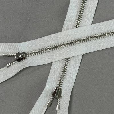China #5 Euro Teeth Metal Zipper 60cm Long Lasting Plating Premium Finish for High End Apparel for sale