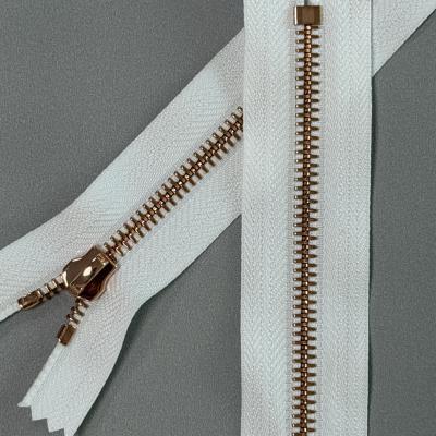 China Euro Teeth Metal Zipper #5 Durable Auto Lock Slider for High End Apparel for sale