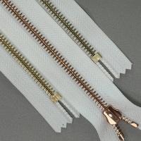 China Euro Teeth Metal Zipper #5 Durable Auto Lock Slider for High End Apparel for sale