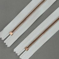 China Customized Euro Teeth Metal Zipper #5 Rose Gold Eco Friendly for High End Apparel for sale