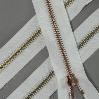 China Customized Euro Teeth Metal Zipper #5 Rose Gold Eco Friendly for High End Apparel for sale