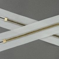 China #5 Euro Teeth Metal Zipper Customizable Colors 100% Brass High Speed Milling for sale