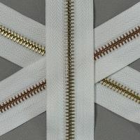 China #5 Euro Teeth Metal Zipper Customizable Colors 100% Brass High Speed Milling for sale