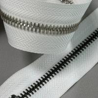 China #5 Euro Teeth Metal Zipper 80cm Durable Smooth Glide for High-End Apparel for sale