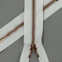 China Smooth Rounded #5 Corn Teeth Metal Zipper High Precision Design Bright Nickel for sale