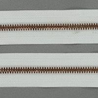China Smooth Rounded #5 Corn Teeth Metal Zipper High Precision Design Bright Nickel for sale