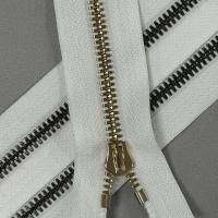 China Radiant Elegance #5 Corn Teeth Metal Zipper Special Tooth Surface Bright Nickel for sale