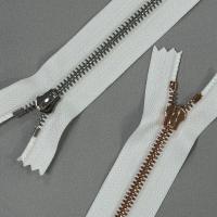 China Low Friction #5 Corn Teeth Metal Zipper Bright Nickel Brass 80-120 Characters for sale