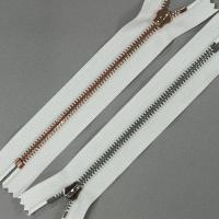 China Non Shrinking Corn Teeth Brass Zipper Bright Nickel #5 Metal Zipper 60cm for sale