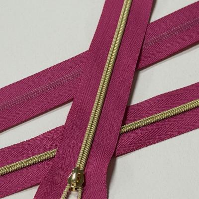 China Vacuum Plated Nylon Zipper #3 with Sweat Corrosion Resistance Superior Wear Resistance for sale