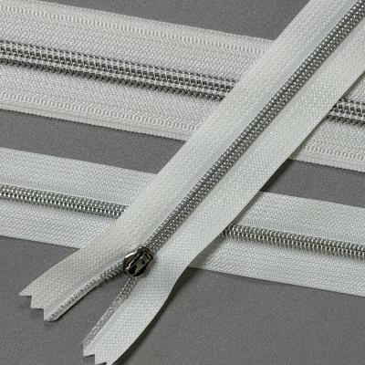 China #3 Vacuum Plated Nylon Zipper 30cm Eco-Friendly Fade Resistant for Fashion Bags Apparel for sale
