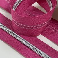China Smooth Quiet #5 Vacuum Plated Nylon Zipper Fading Resistant 100cm for sale