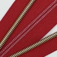 China Custom Made #5 Vacuum Plated Nylon Zipper Eco Friendly Fade Resistant 1000mm for sale