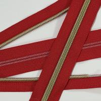 China Custom Made #5 Vacuum Plated Nylon Zipper Eco Friendly Fade Resistant 1000mm for sale