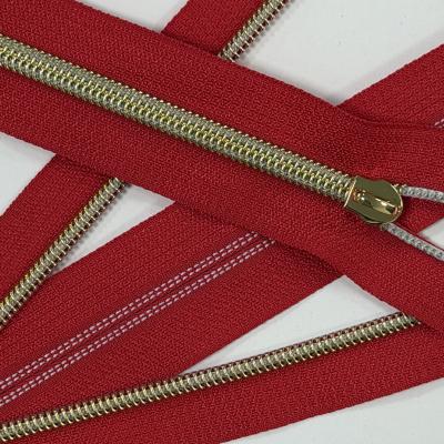 China Consistent Color Scheme #5 Vacuum Plated Nylon Zipper Customization Available for sale
