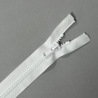 China Thick Sturdy Teeth #5 White Plastic Zipper Lightweight Open Ended Zips for sale