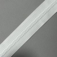 China Thick Sturdy Teeth #5 White Plastic Zipper Lightweight Open Ended Zips for sale