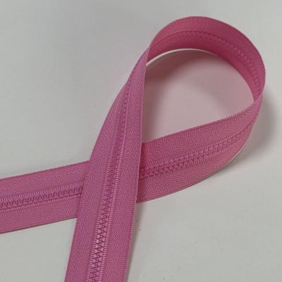 China Structurally Stable #3 Pink Plastic Zipper Detachment Resistant 30cm for Bags and Apparel for sale