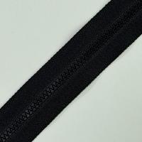 China Black Plastic Zipper #3 High Frequency Use Heavy Duty Injection Molded Teeth 100cm for sale