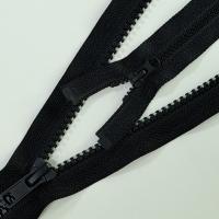 China Black Plastic Zipper #3 High Frequency Use Heavy Duty Injection Molded Teeth 100cm for sale