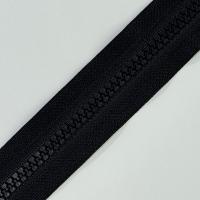 China Black Plastic Zipper #8 Rounded Corners Heavy Duty 80cm for Jackets Bags for sale