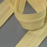 China Yellow Durable Open End Plastic Zipper #5 Wide Range Of Thread Profiles for sale