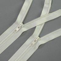 China Heterodont Dentition Plastic Zipper #5 Tear Resistant Off White for Apparel Bags for sale