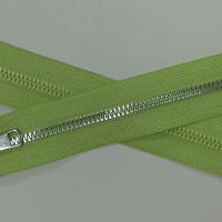 China Green Open End Plastic Zippers #3 Visuals Upgraded Metal Coating for sale