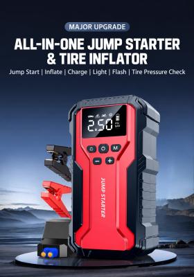 China 8000mAh 2000A Digital Car Jump Starter and Tire Inflator for sale