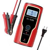 China Red 12V 6A Smart Car Battery Charger with LCD Display and Pulse Repair for sale