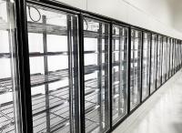 China Medium Temperature Freezer Glass Door For Walk In Cooler Beer Cave Refrigerated Display Cold Room for sale