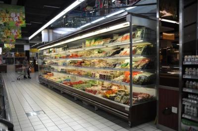 China Black Clear Anodized Retrofit Glass Door For Open front Refrigerated Cabinets for sale