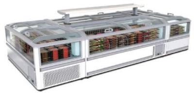 China Air Cooling Supermarket Island Freezer  ultra-large display area 600L-1150L for sale