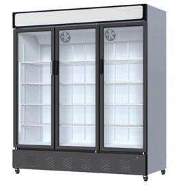 China 1592L 3 Doors Commercial Glass Door Freezer Beverage for sale