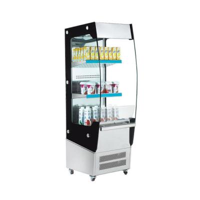 China R290 Upright Glass Door Chiller R404a 180L Open Air Cooler open display case for sale