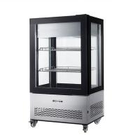 China Four Side Commercial Glass Door Freezer 350L Ventilated Cooling for sale