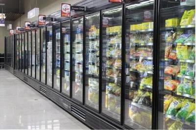 China Self Contained Upright Glass Door Freezer Low Temperature 3 4 5 6 Doors for sale
