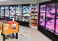 China Supermarket Upright Glass Door Display Freezer Low Temperature for sale