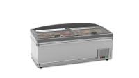 China R290/R404A Supermarket Chest Freezer Sliding Glass Doors Static Cooling 600L for sale