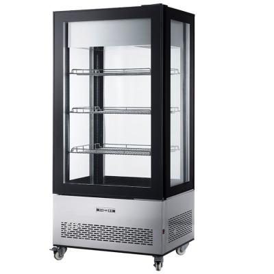 China 550L Commercial four sided glass  Ice Cream Freezer for sale