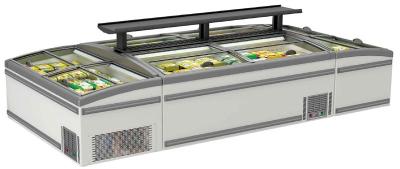 China Glass door Deep Freezer Island for sale