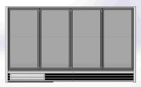 China Self Contained 4 glass door upright freezer 10ft With 30'' Wide Glass Door for sale