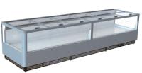 China Remote Type Island Freezer Chest Display Freezer Sliding Glass Lid open top island freezer for sale