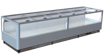 China Remote Type Island Freezer Chest Display Freezer Sliding Glass Lid open top island freezer for sale