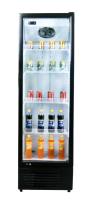 China Single Door Beverage Upright Glass Door Cooler Without Canopy Ventilated Cooling for sale