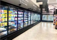 China Supermarket Upright Glass Door Freezer Glass Door Cooler Self Contained 3/4/5/6 Doors for sale