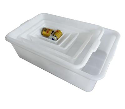 China Thickened White Plastic Rubber Basin Turtle Basin Box Plastic Square Turnover Washing Basin for sale
